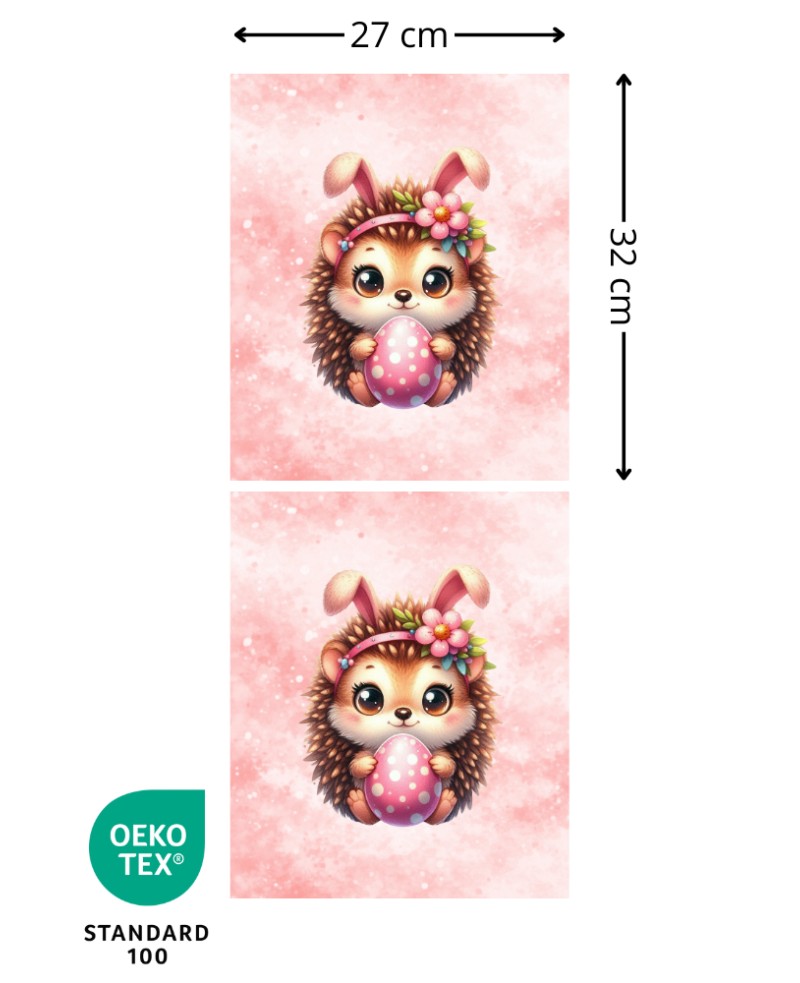 Panneau à coudre - Sac de Pâques Enfant - Herisson - Oeko-Tex®