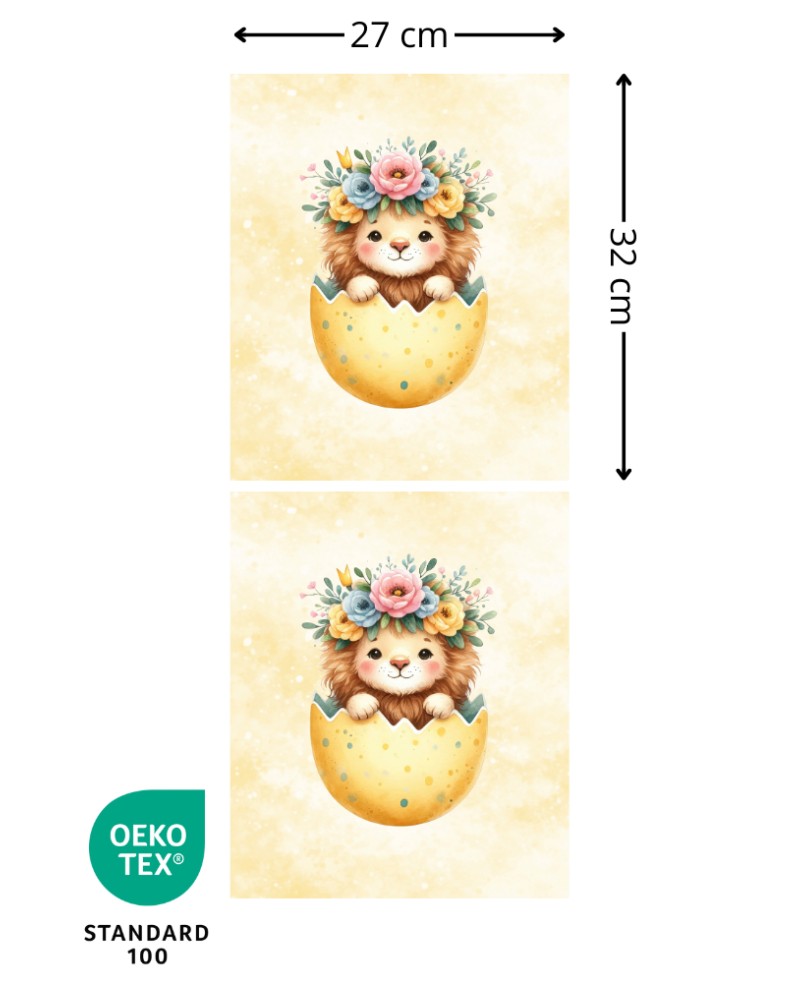 Panneau à coudre - Sac de Pâques Enfant - Lion - Oeko-Tex®