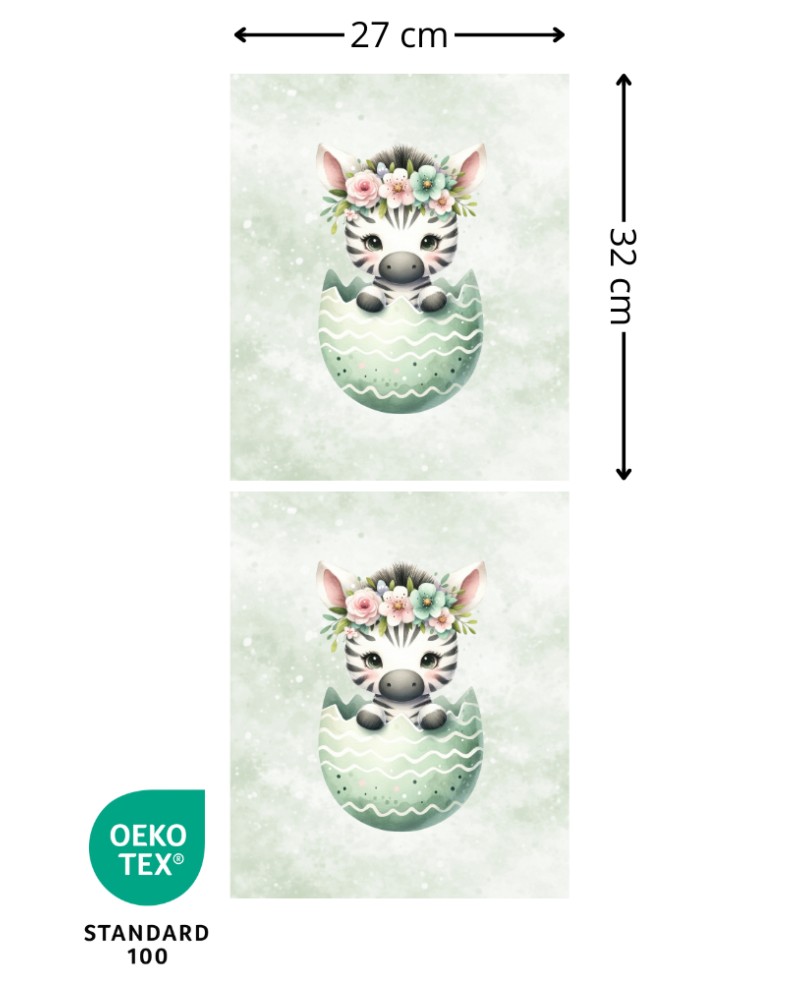 Panneau à coudre - Sac de Pâques Enfant - Zébre - Oeko-Tex®